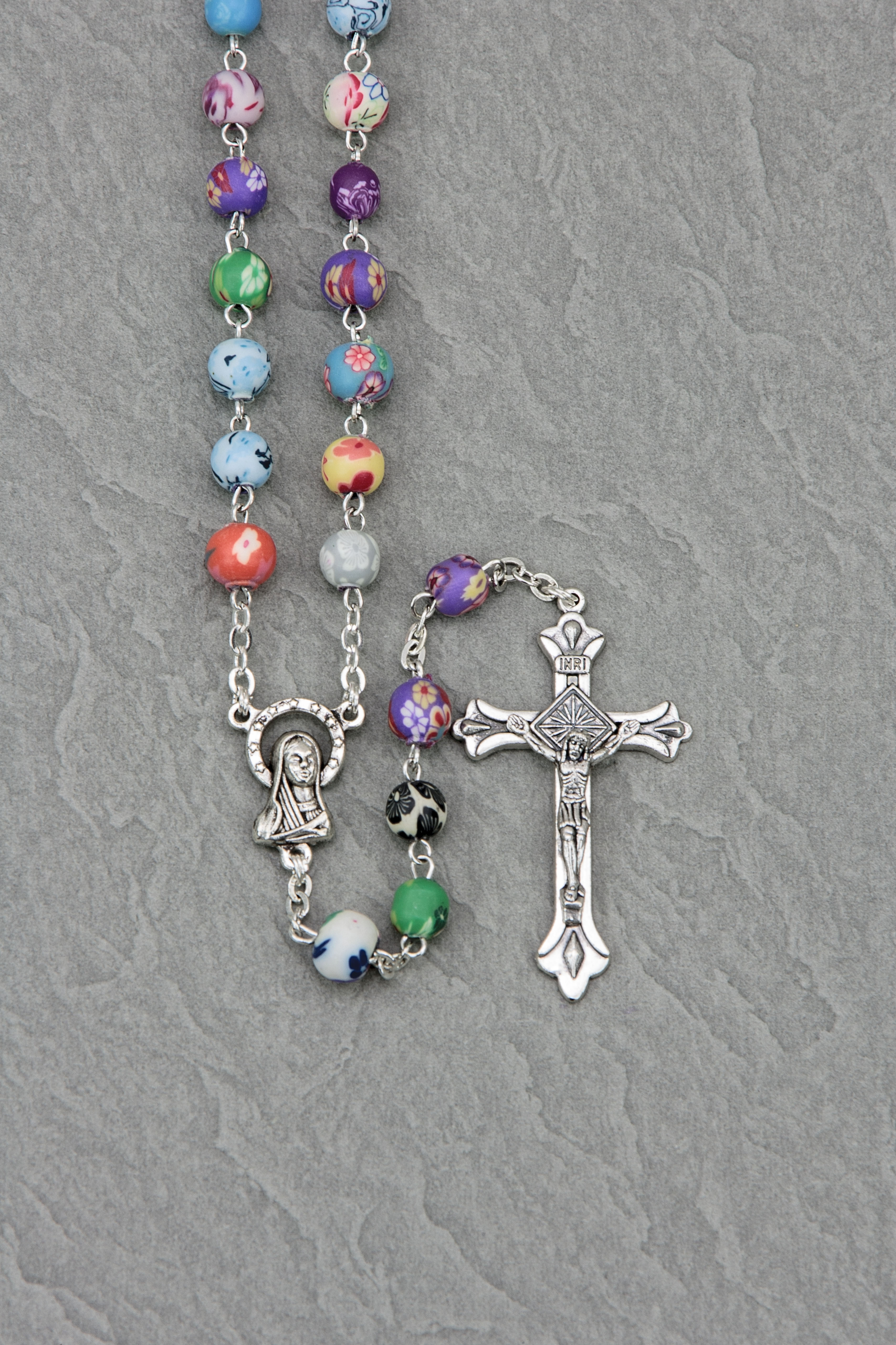 6mm MULTI COLOR CLAY BEAD ROSARY | 4311418 | Malhame